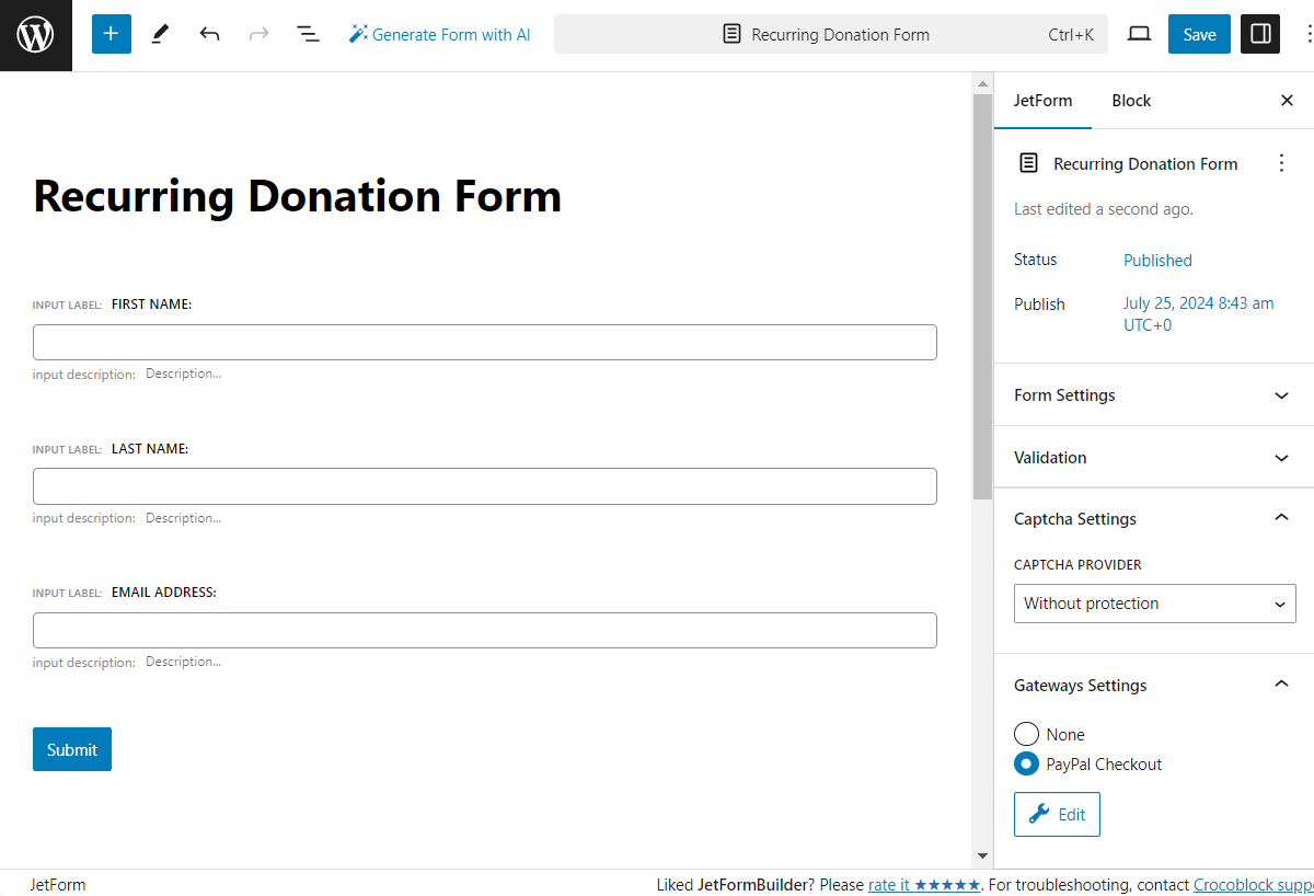 How to Create Donation Form — JetFormBuilder | Crocoblock