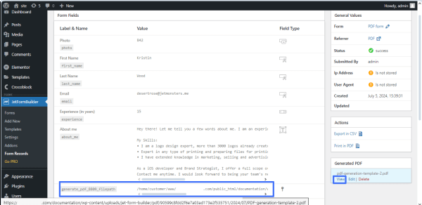 How To Generate Pdf On Form Submission — Jetformbuilder Crocoblock