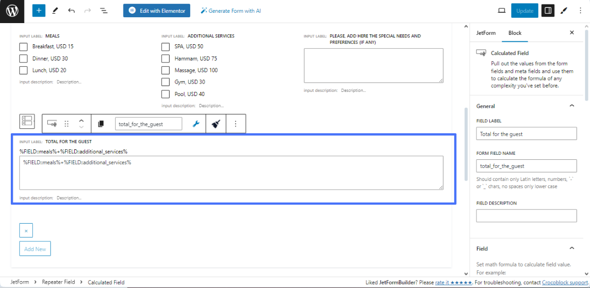 How to Add and Use Dynamic Repeater in the JetFormBuilder Forms | FormBuilder