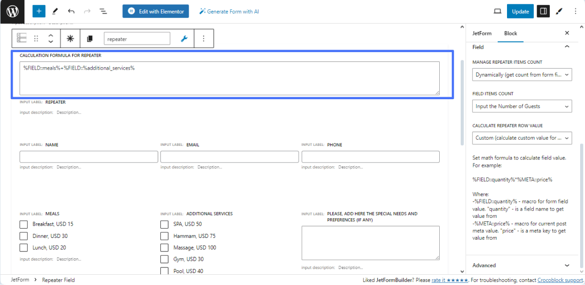 How To Add And Use Dynamic Repeater In The Jetformbuilder Forms Formbuilder