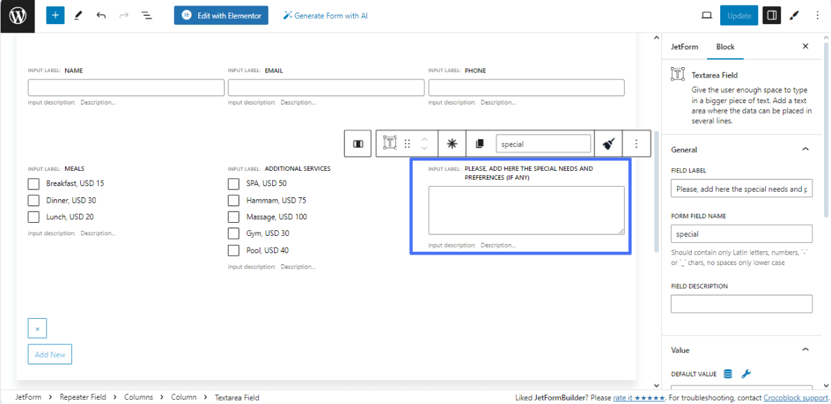How To Add And Use Dynamic Repeater In The Jetformbuilder Forms Formbuilder