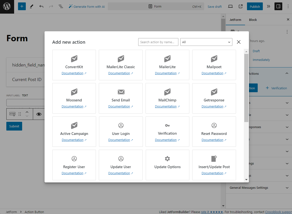 Post Submit Action Controls Overview — JetFormBuilder | Crocoblock