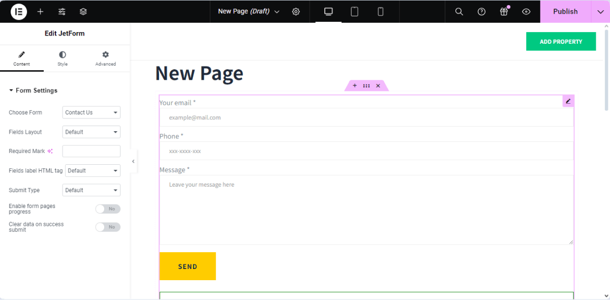 Form Settings 一 JetFormBuilder l Crocoblock