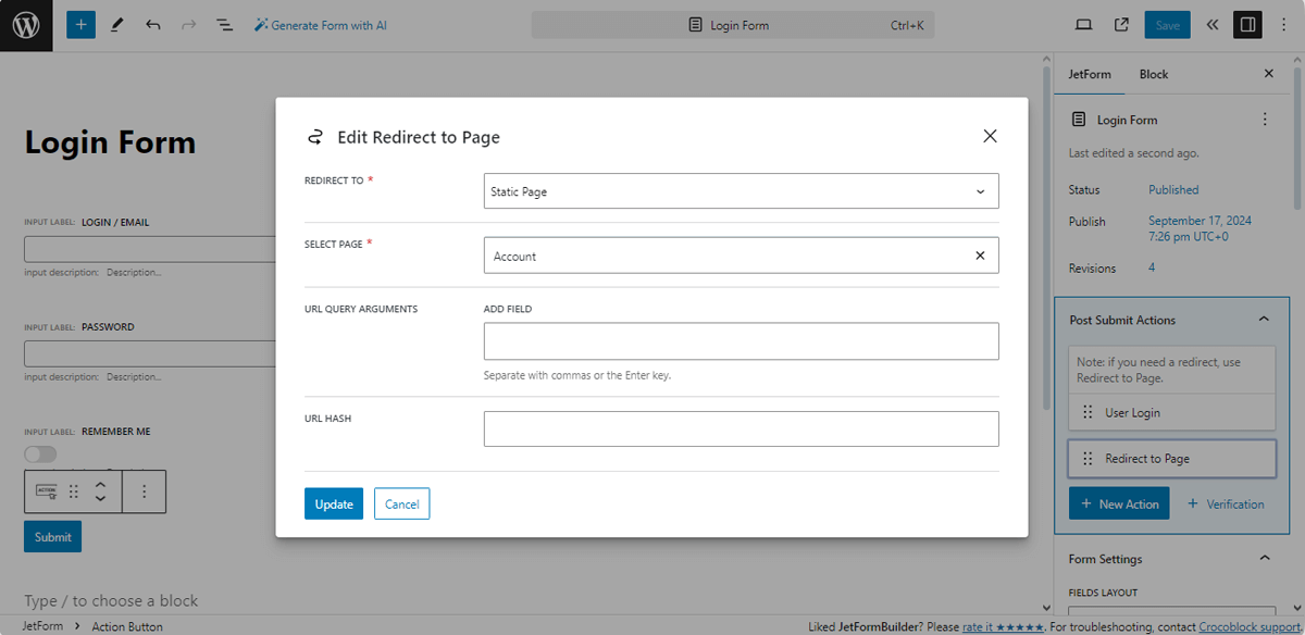How to Build a WordPress Login Form 一 JetFormBuilder l Crocoblock