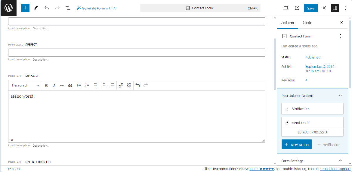 Send Email Post Submit Action 一 JetFormBuilder | Crocoblock