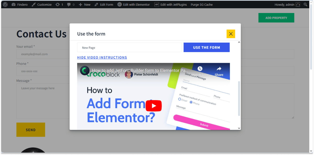 Form Settings 一 JetFormBuilder l Crocoblock