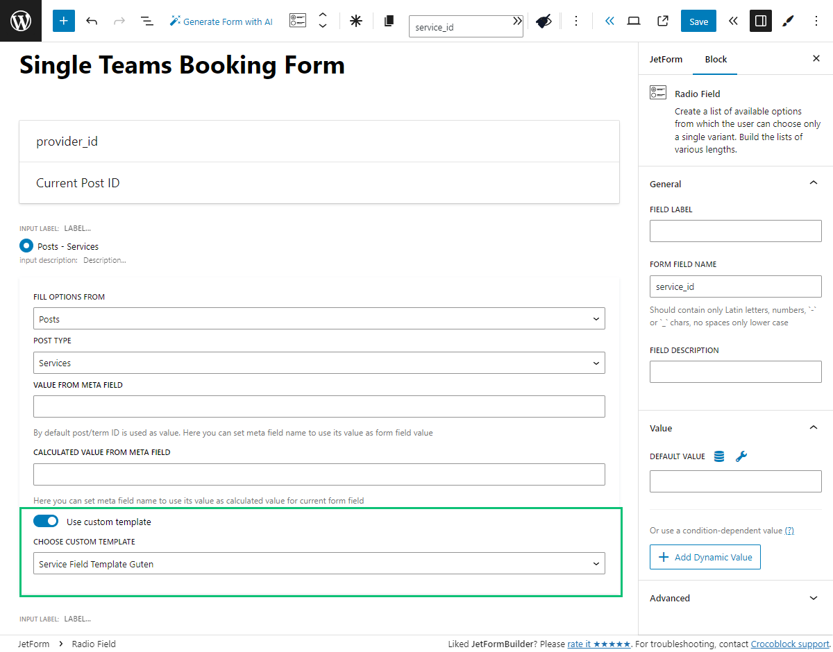 How To Use Check Mark Block For Custom Templates In Appointment Forms — Jetformbuilder Crocoblock