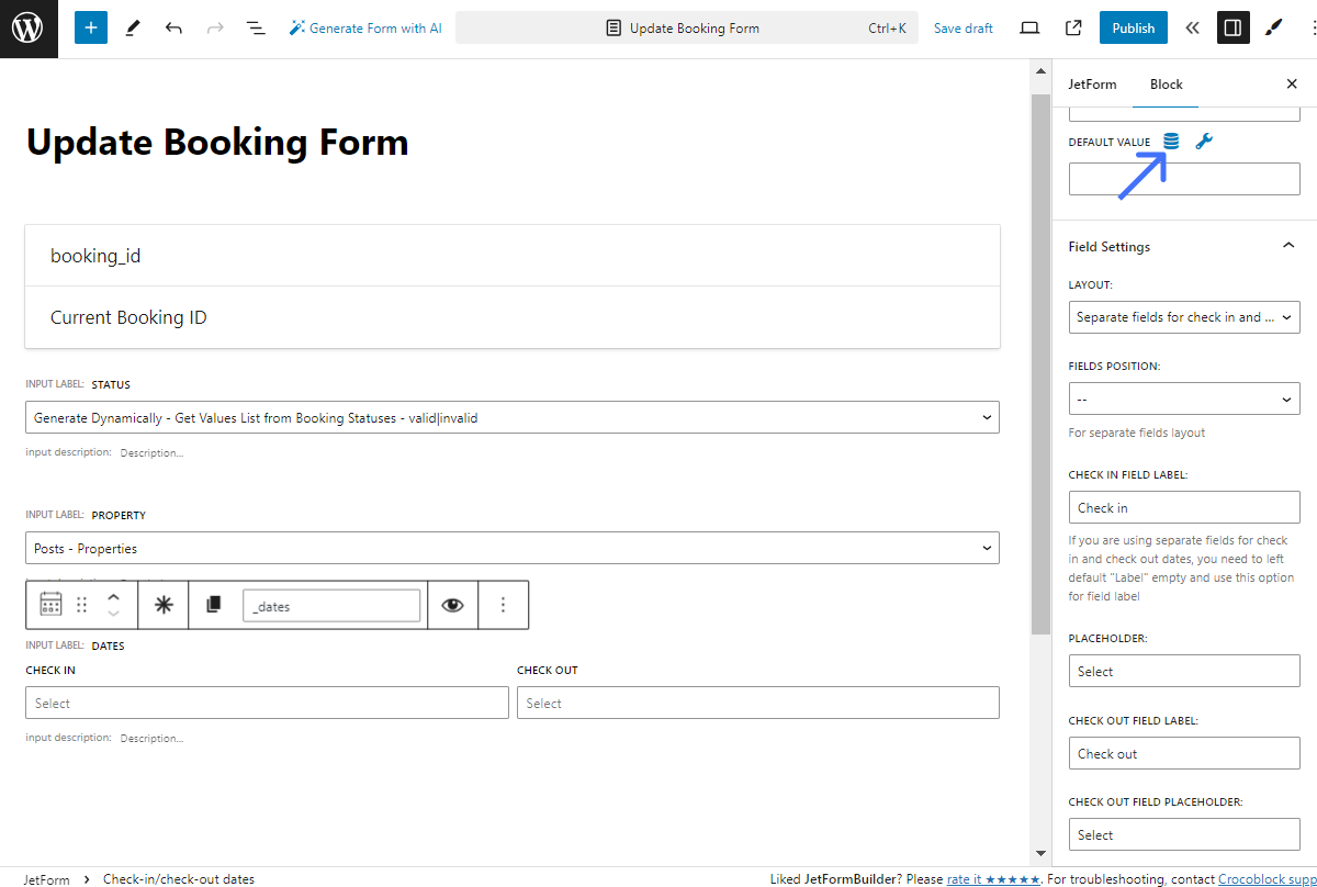 How To Update Booking Via The Form — Jetformbuilder Crocoblock
