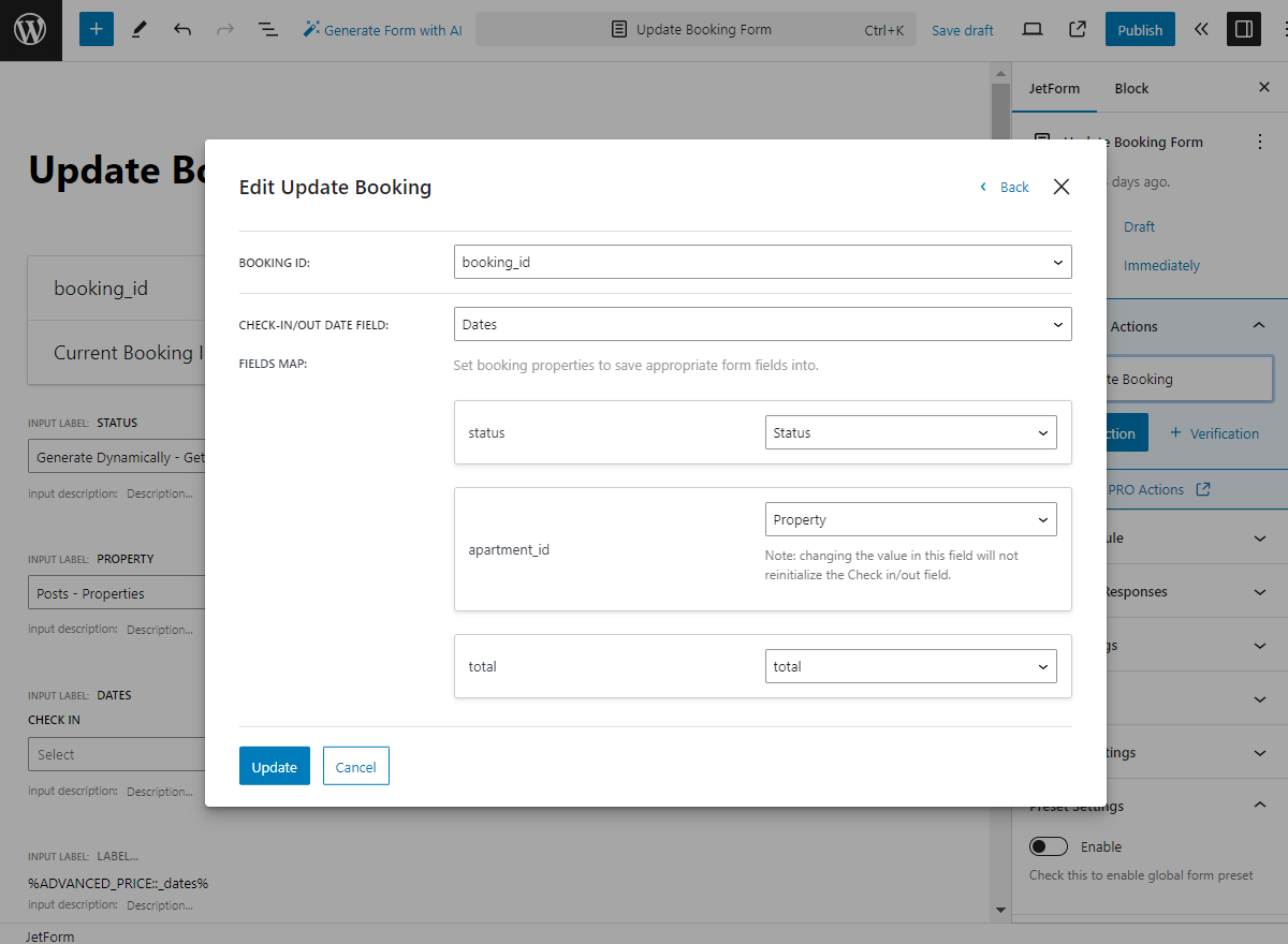 How to Update Booking via the Form — JetFormBuilder | Crocoblock
