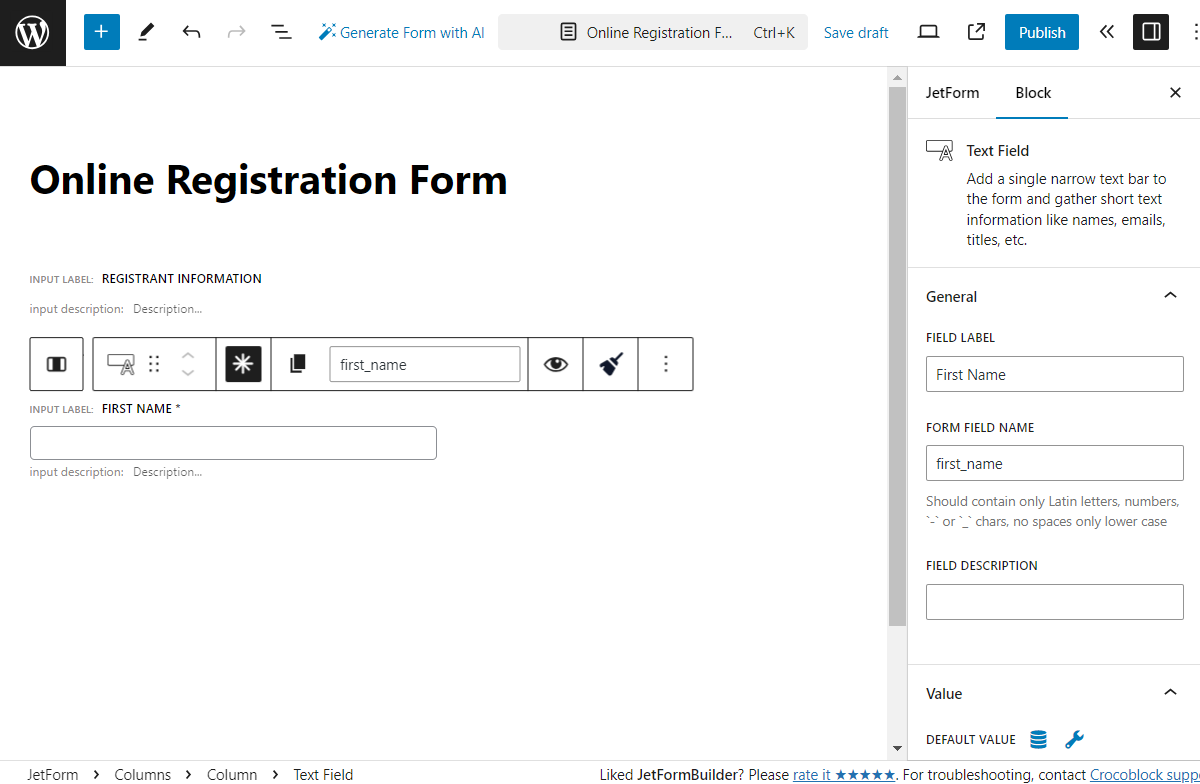 How To Create An Event Registration Form — Jetformbuilder Crocoblock