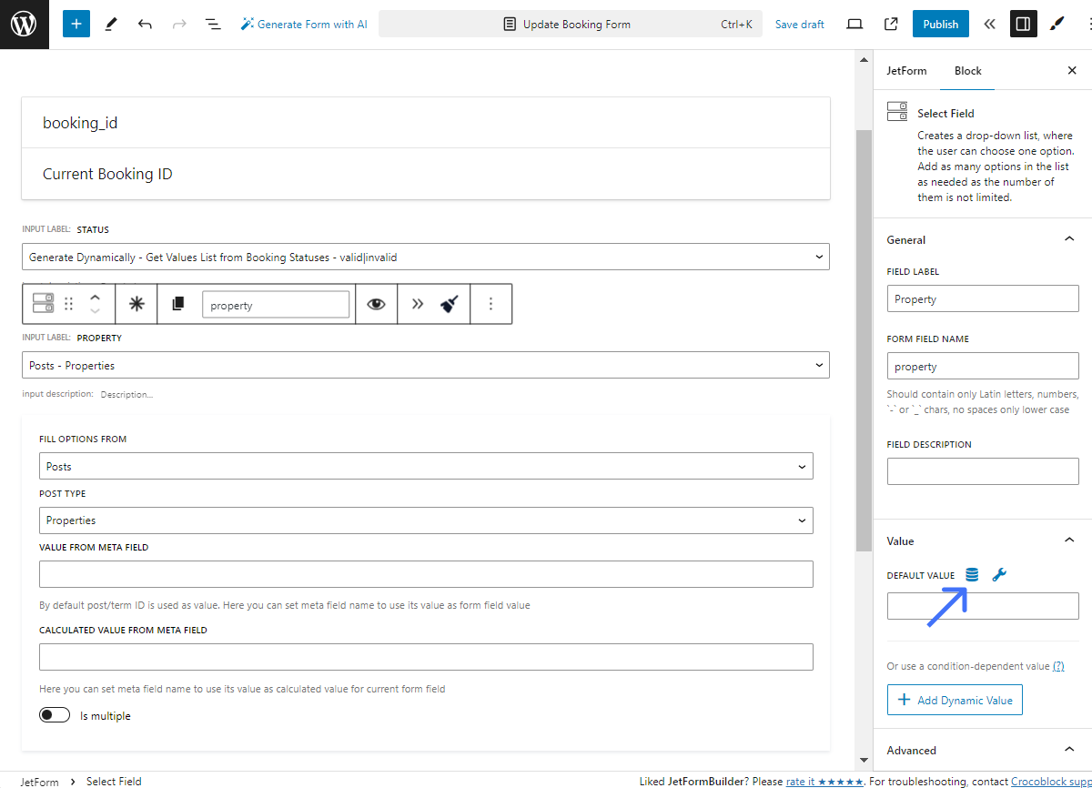 How To Update Booking Via The Form — Jetformbuilder Crocoblock