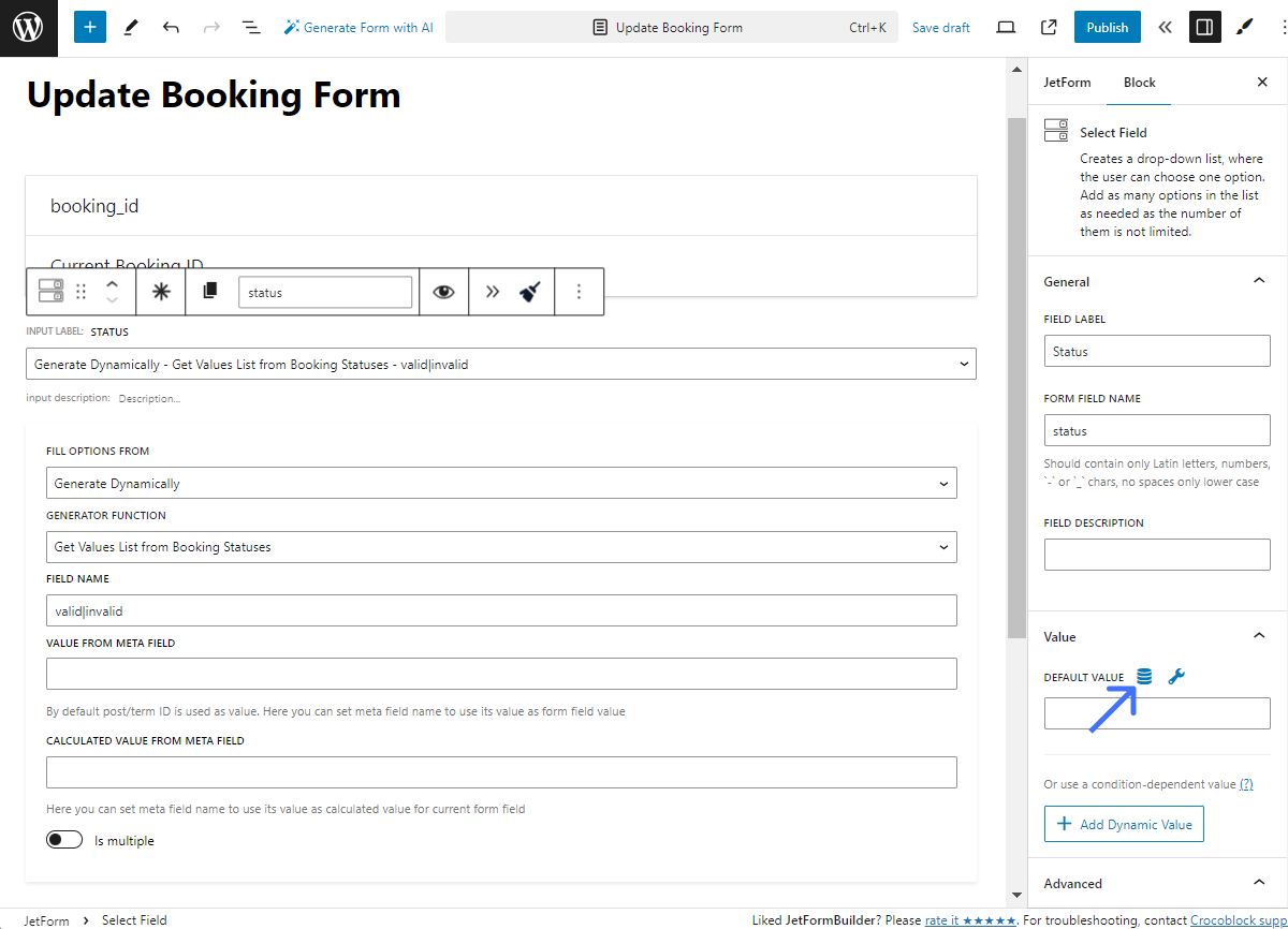 How To Update Booking Via The Form — Jetformbuilder Crocoblock
