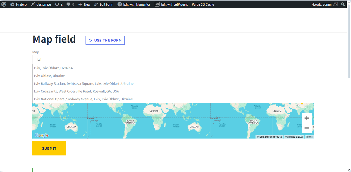 Map Field Overview – JetFormBuilder | Crocoblock