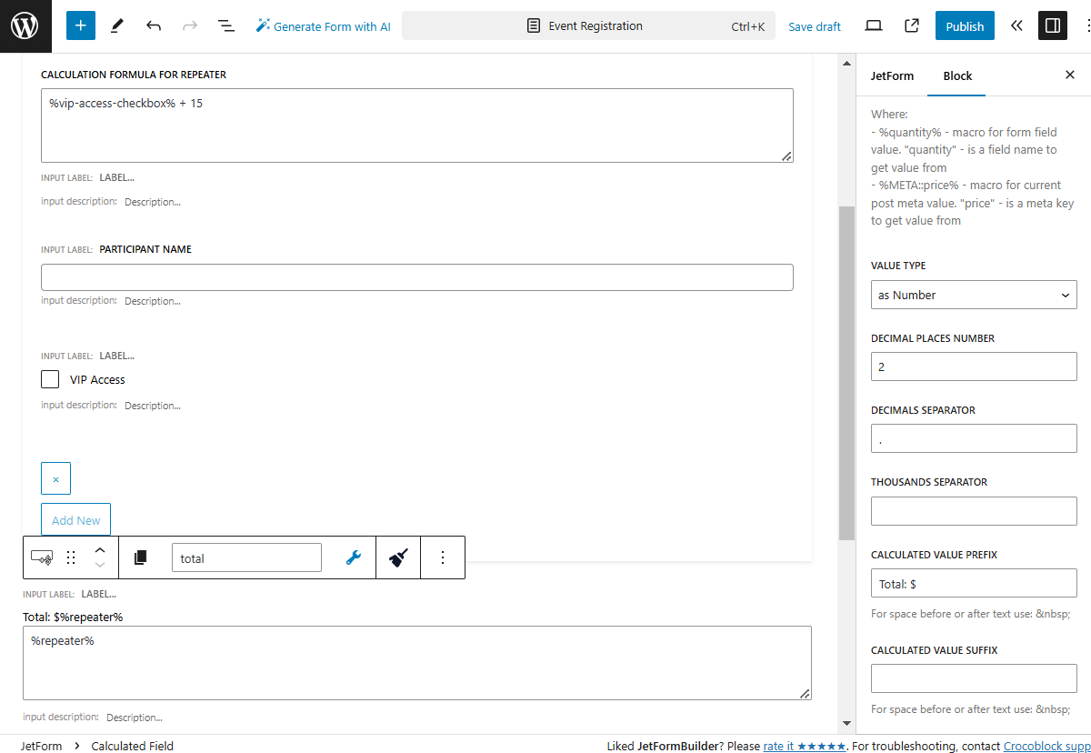 How to Use Repeater and Calculated Fields — JetFormBuilder | Crocoblock How to Use Repeater and Calculated Fields — JetFormBuilder | Crocoblock