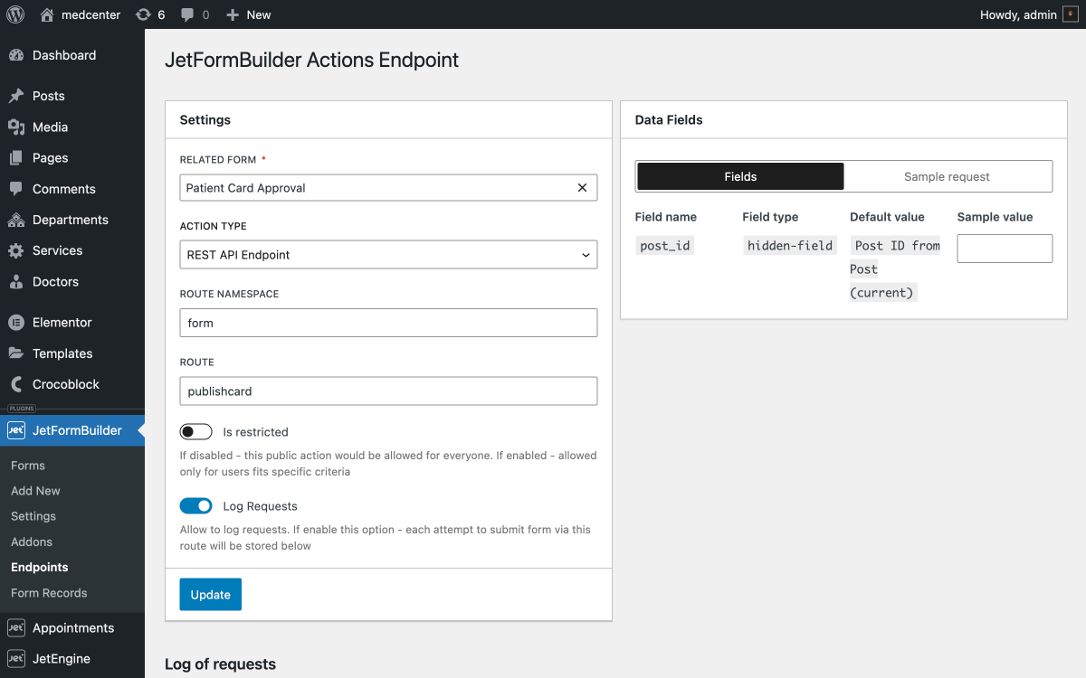 How to Set Up Formless Actions Endpoints — JetFormBuilder | Crocoblock