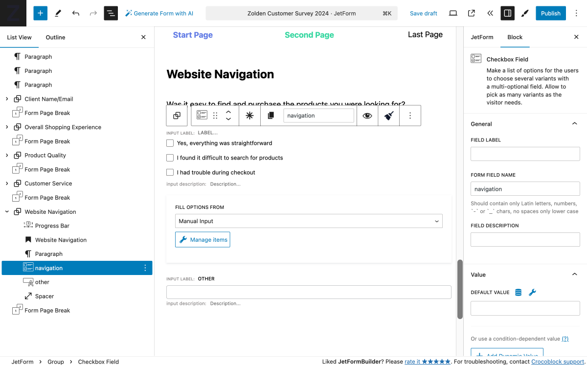 How to Build a Customer Feedback Survey Form — JetFormBuilder | Crocoblock