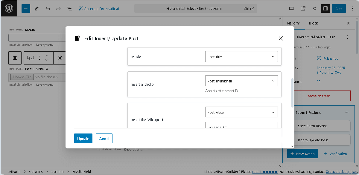How to Configure Hierarchical Select Form Field 一 JetFormBuilder | Crocoblock