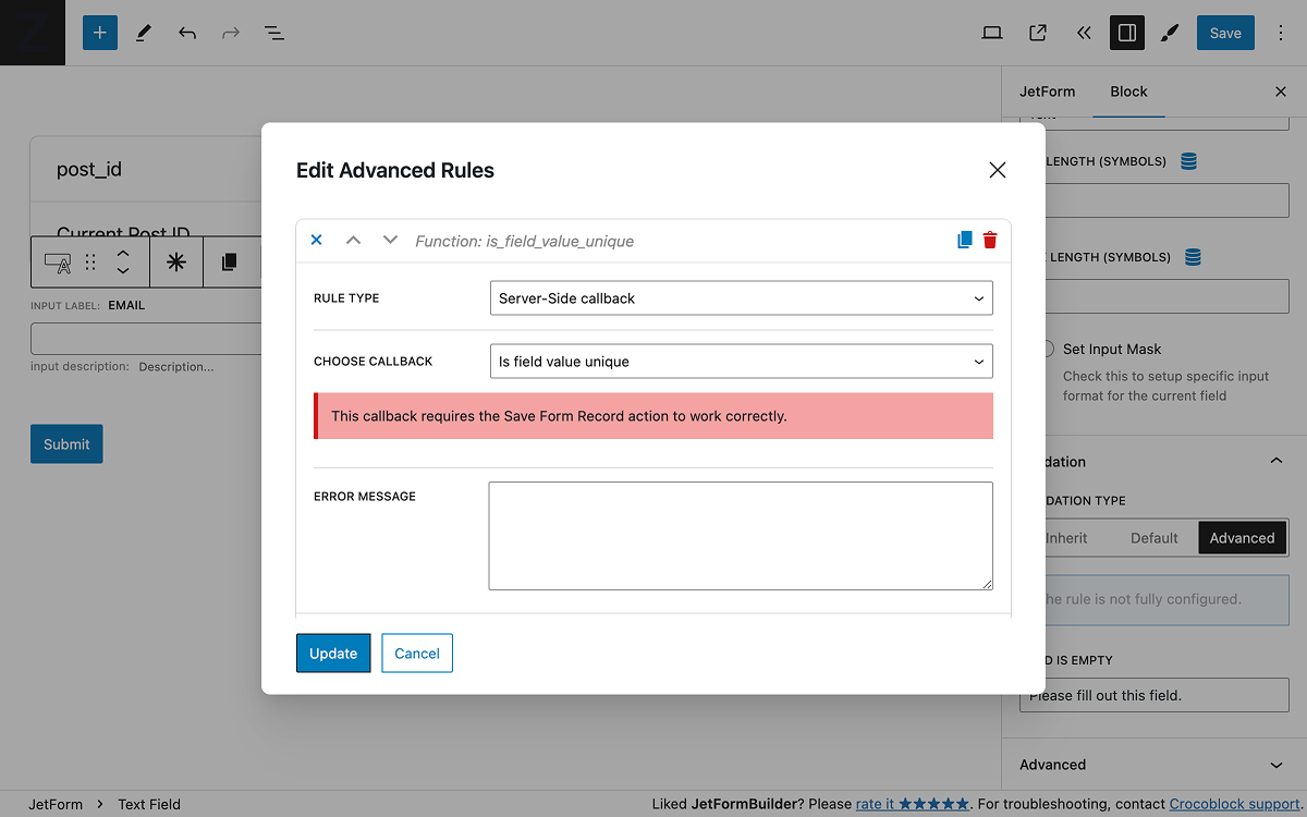 Advanced Form Validation – JetFormBuilder | Crocoblock