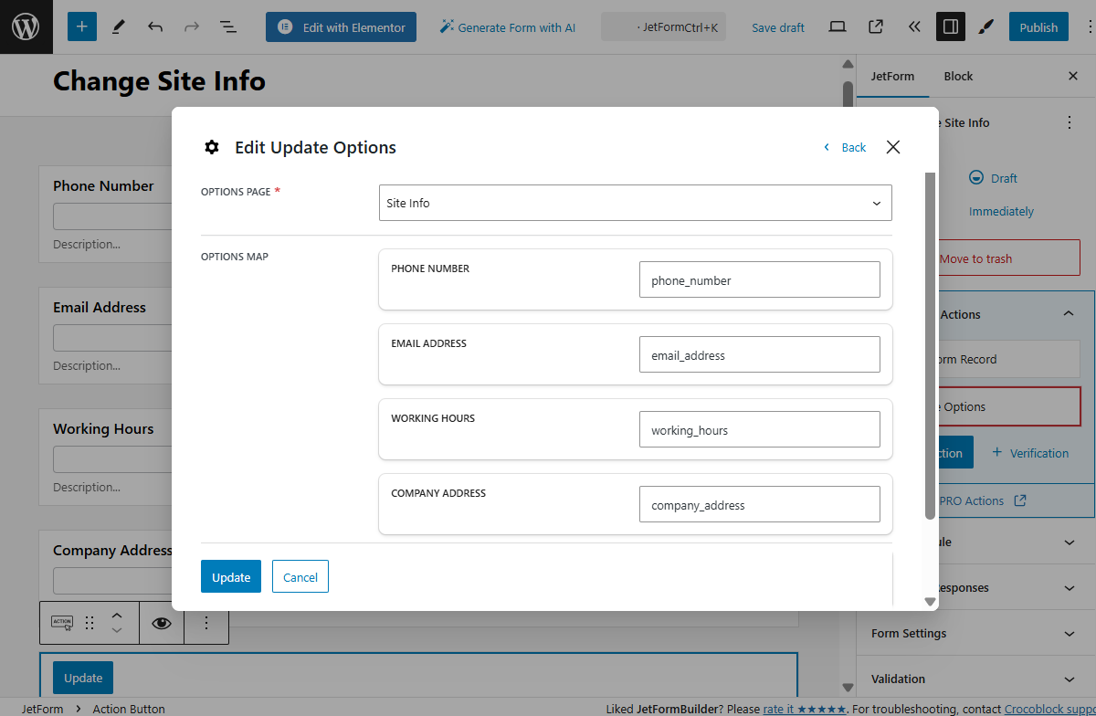 How to Use Update Options Action — JetFormBuilder | Crocoblock