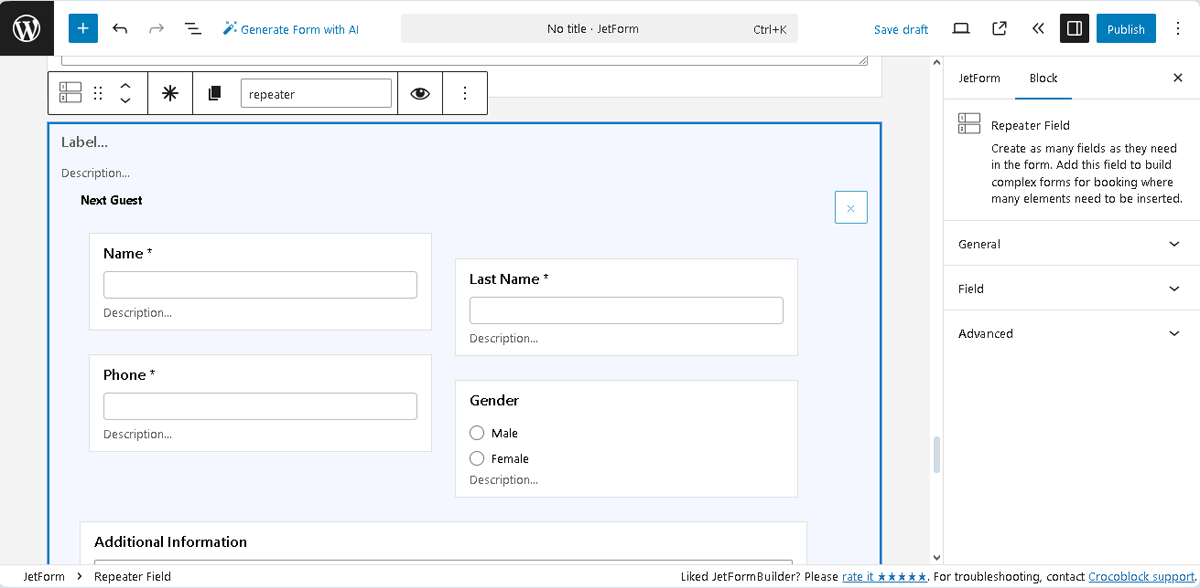 JetFormBuilder: Repeater Field Overview | Crocoblock