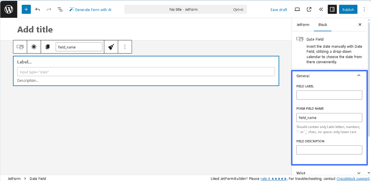 JetFormBuilder: Date Field Overview | Crocoblock