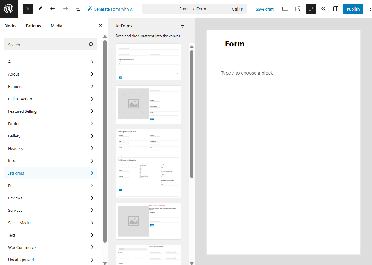 Patterns Overview — JetFormBuilder | Crocoblock