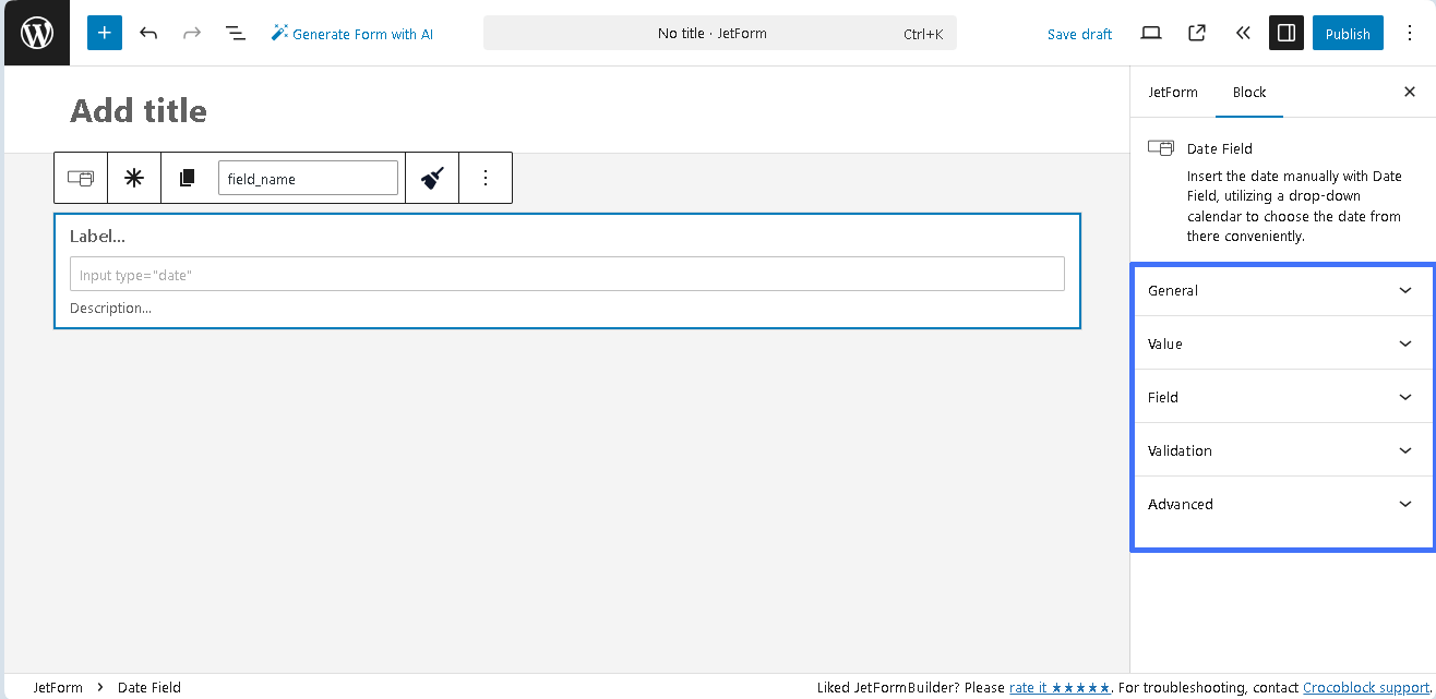 JetFormBuilder: Date Field Overview | Crocoblock