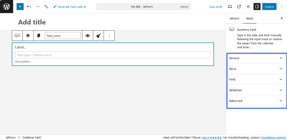 Datetime Field Overview 一 JetFormBuilder | Crocoblock