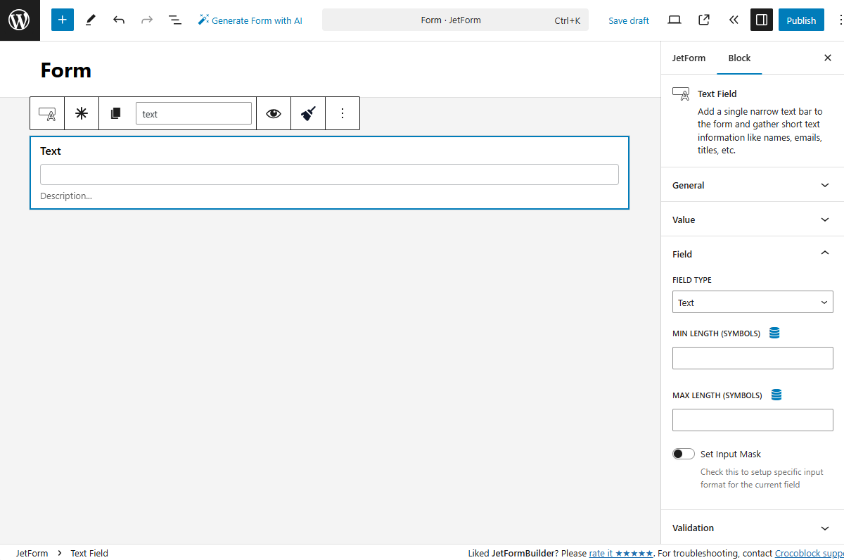 Text Field Overview — JetFormBuilder | Crocoblock