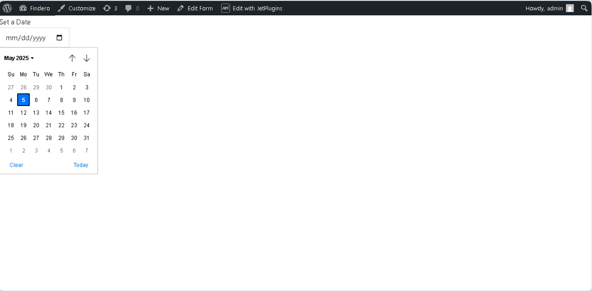 JetFormBuilder: Date Field Overview | Crocoblock