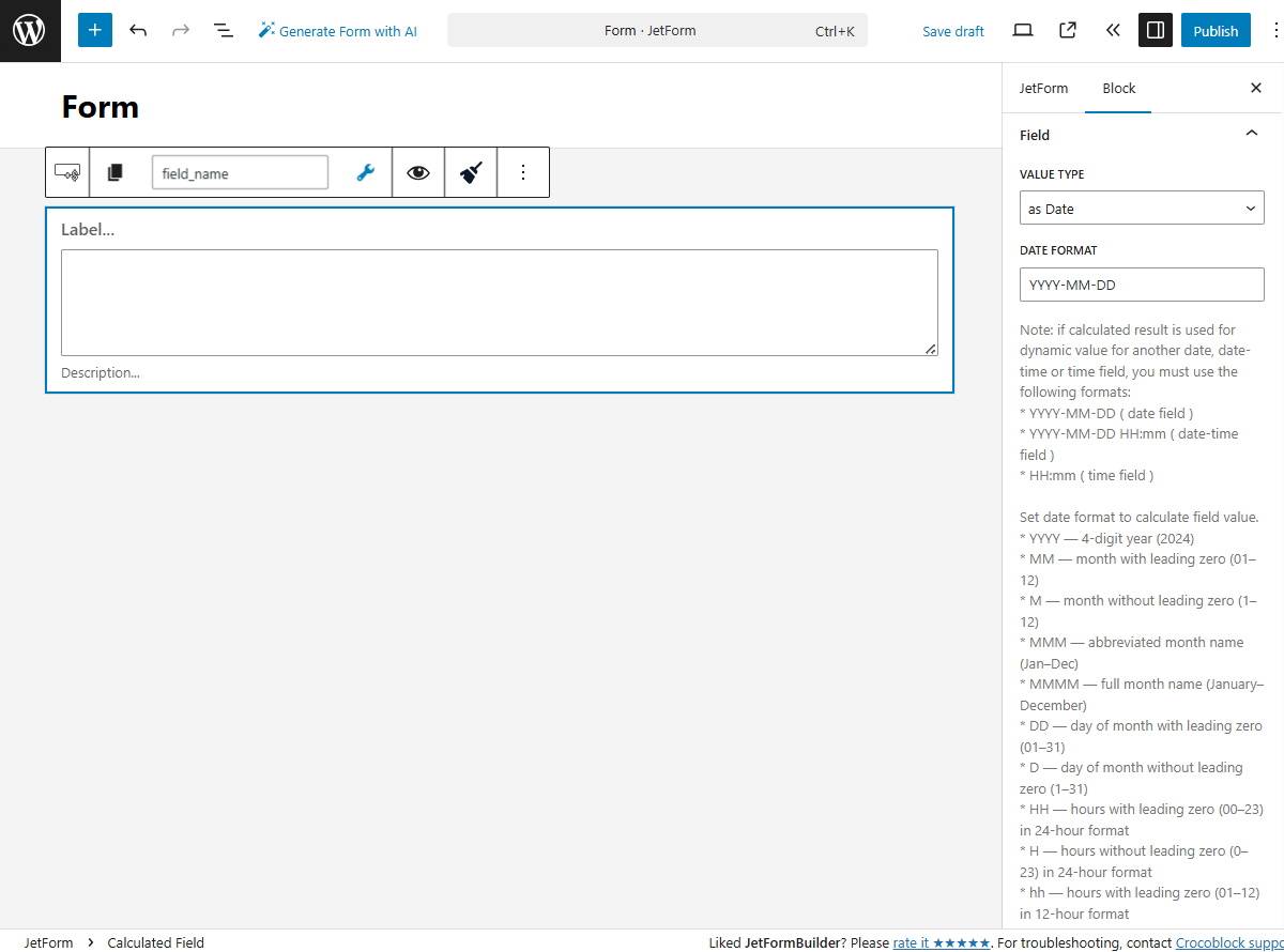 Calculated Field Overview — JetFormBuilder | Crocoblock