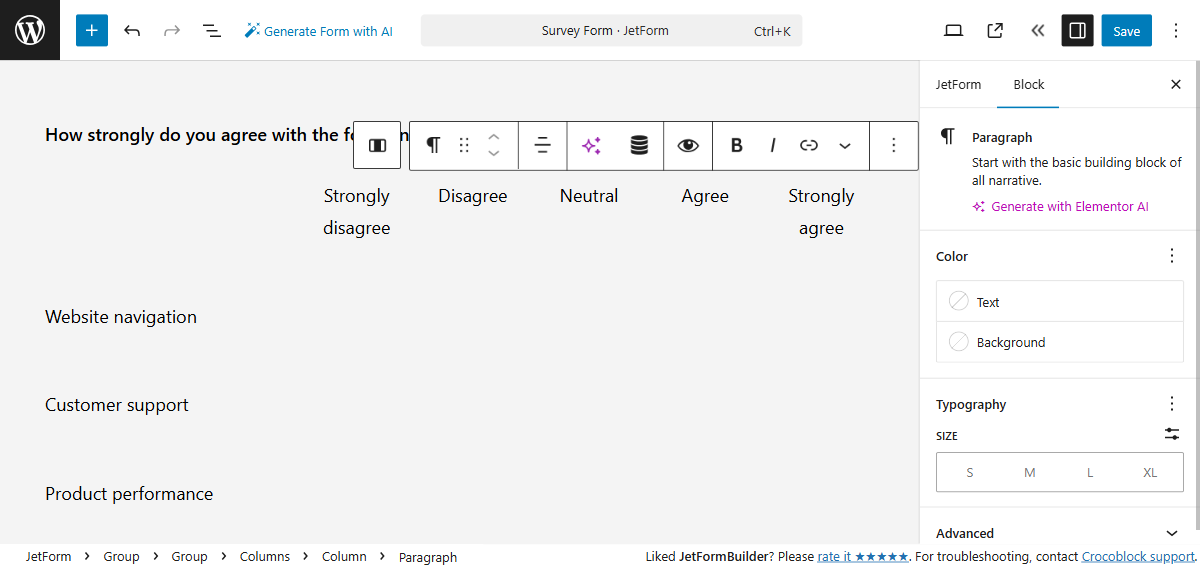How to Create a Survey Form? — JetFormBuilder | Crocoblock