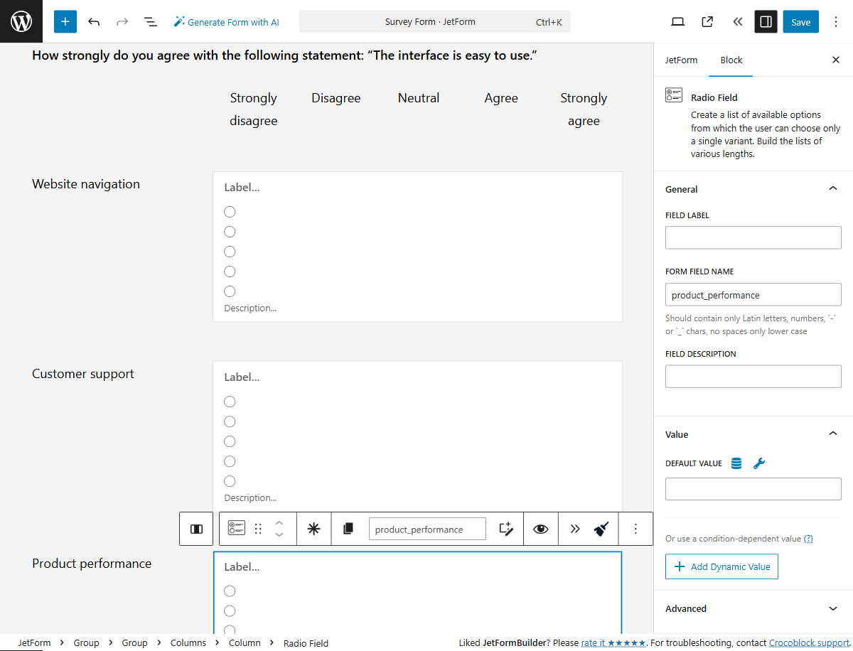 How to Create a Survey Form? — JetFormBuilder | Crocoblock